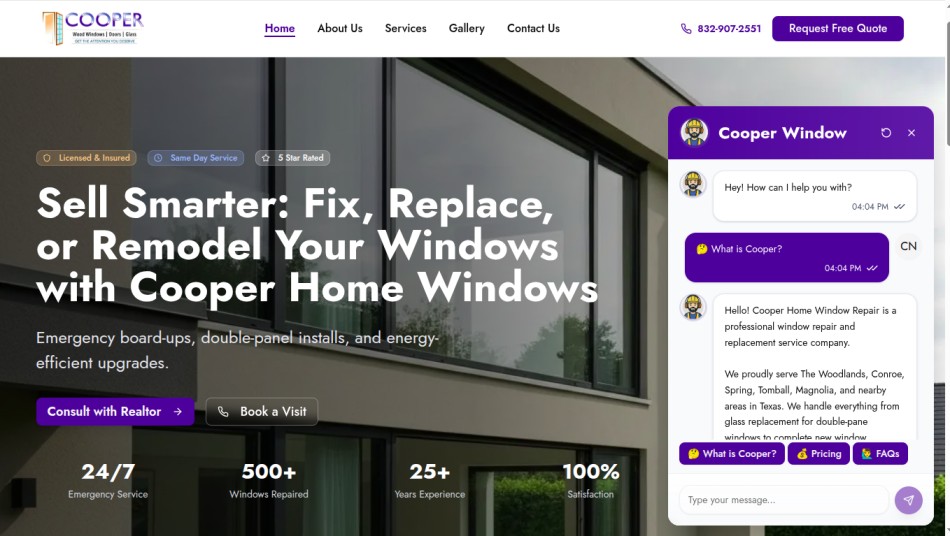 Cooper Home Window Repair